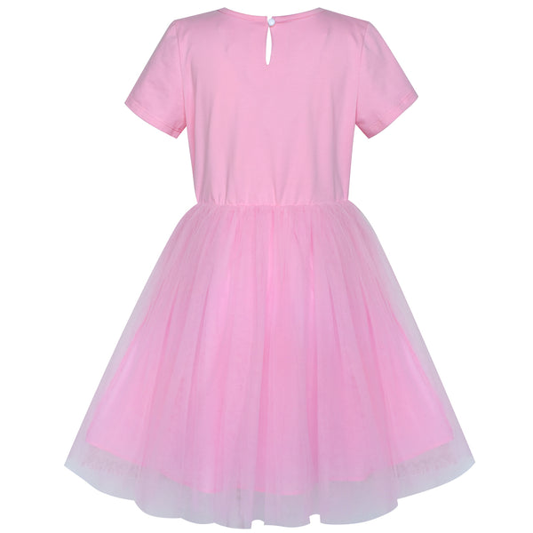 Girls Dress Collar Lace Short Sleeve Birthday – Sunny Fashion