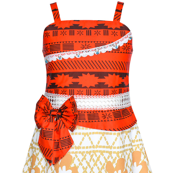 Girls Dress Moana Costume Cartoon Cosplay Halloween Princess – Sunny ...